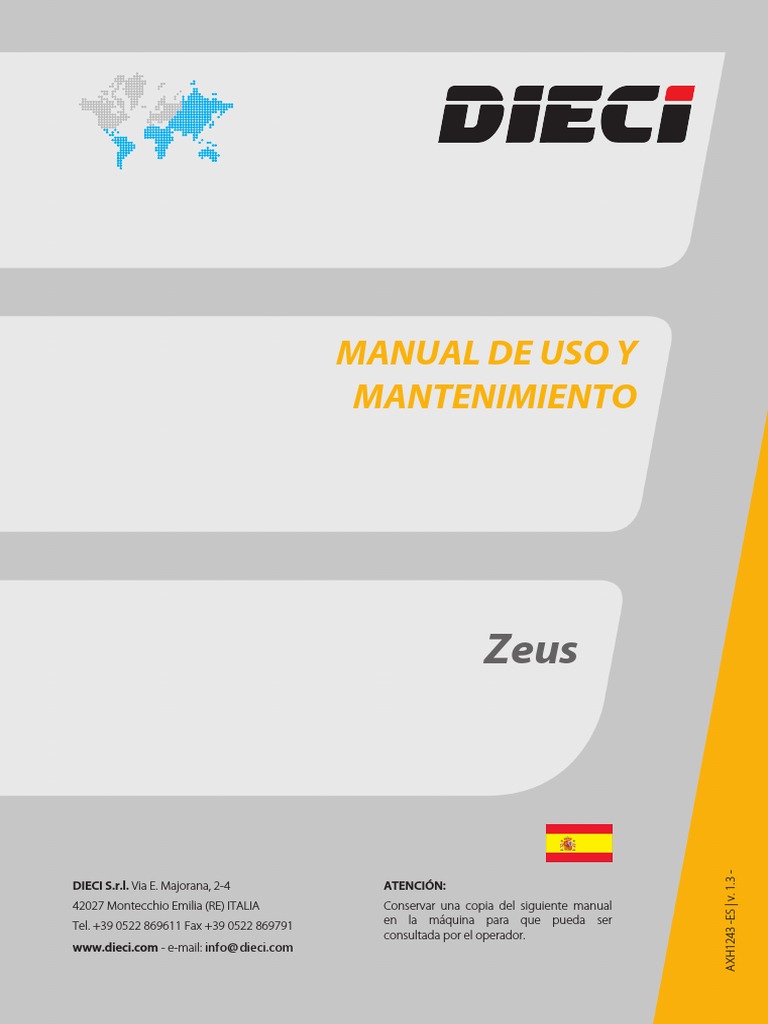 Manual de Servicio Dieci Zeus 33.11 | PDF
