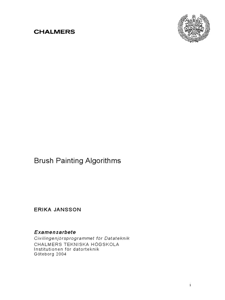 Brush Painting Algorithms | PDF