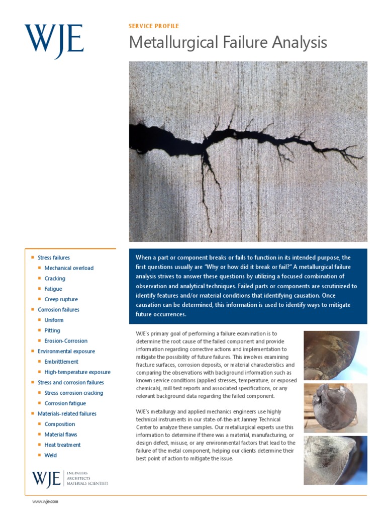 Metallurgical Failure Analysis | PDF | Metallurgy | Fracture