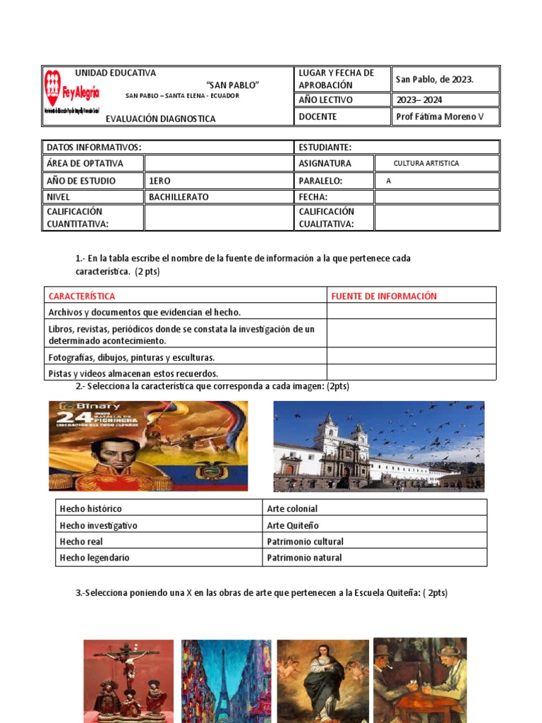 Evaluaxciom de Primero | PDF