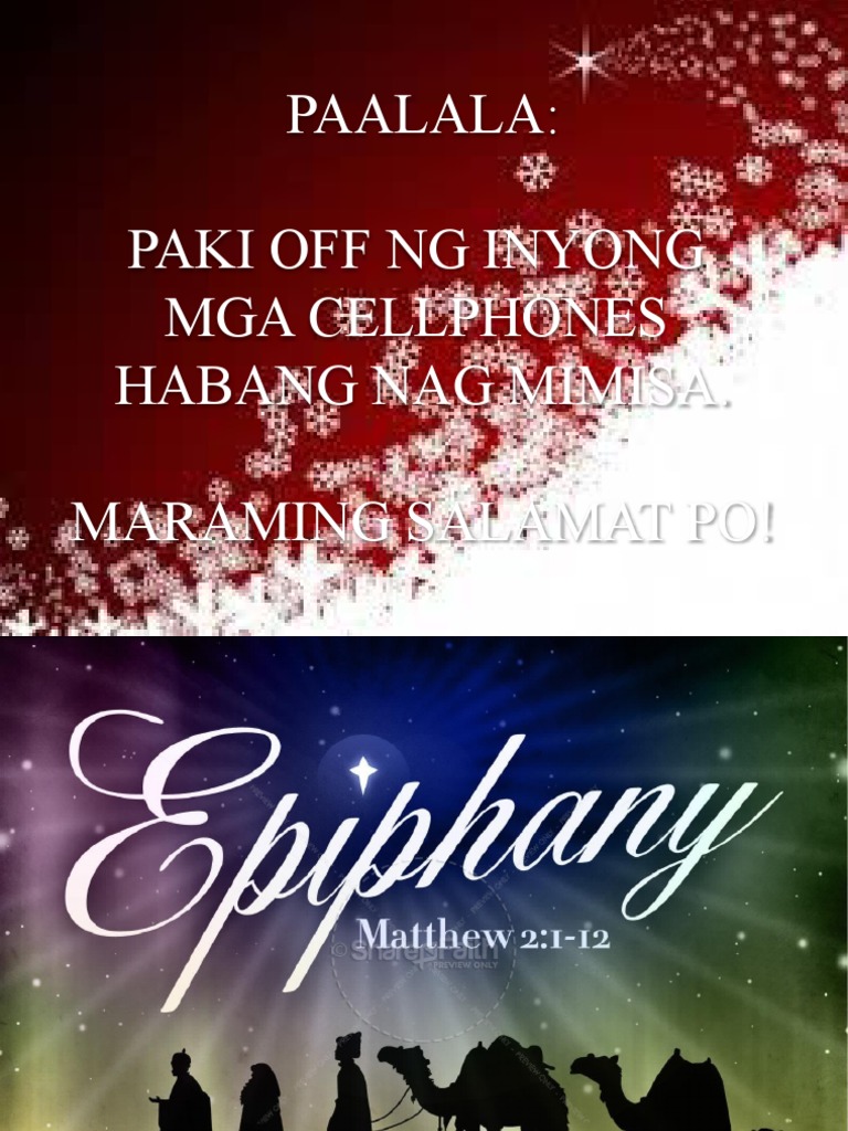 Epiphany Sunday Tagalog | PDF