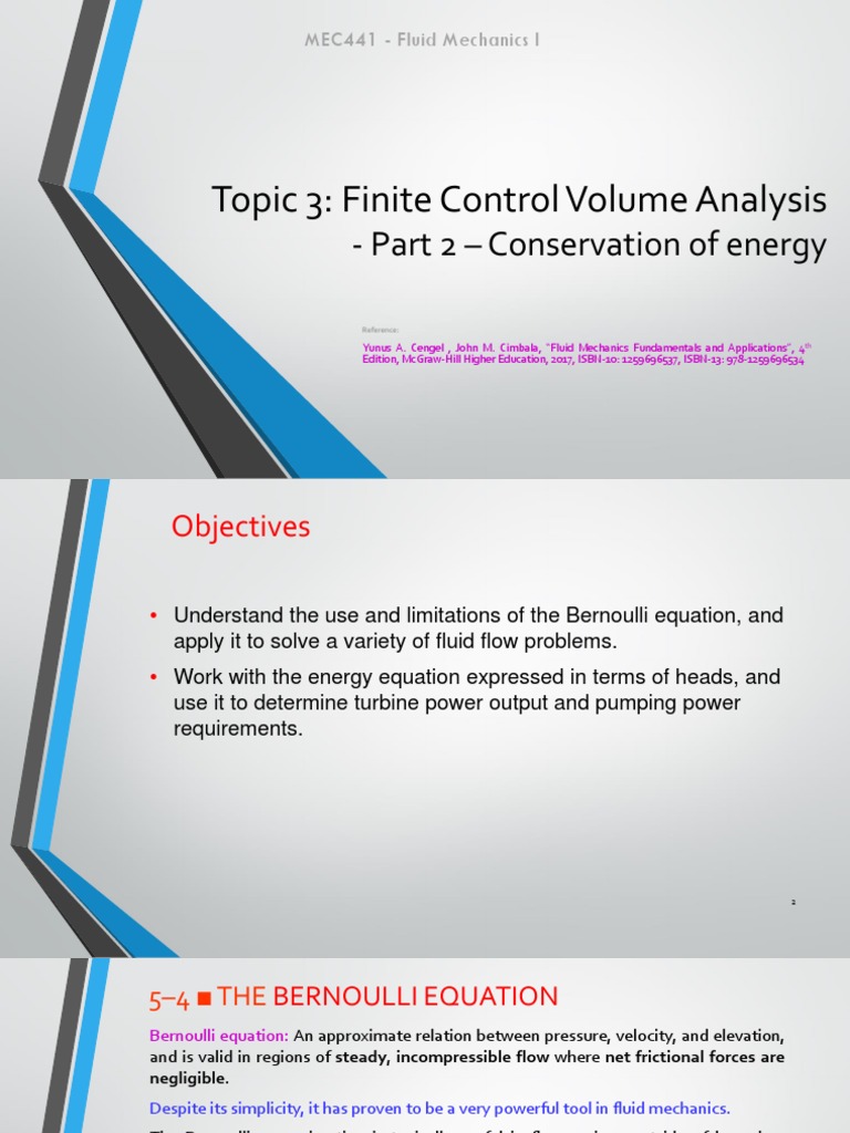 03-MEC441-Finite Control Volume Analysis-Part 2 | PDF