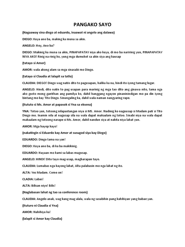 Pangako Sayo (Group 5) | PDF