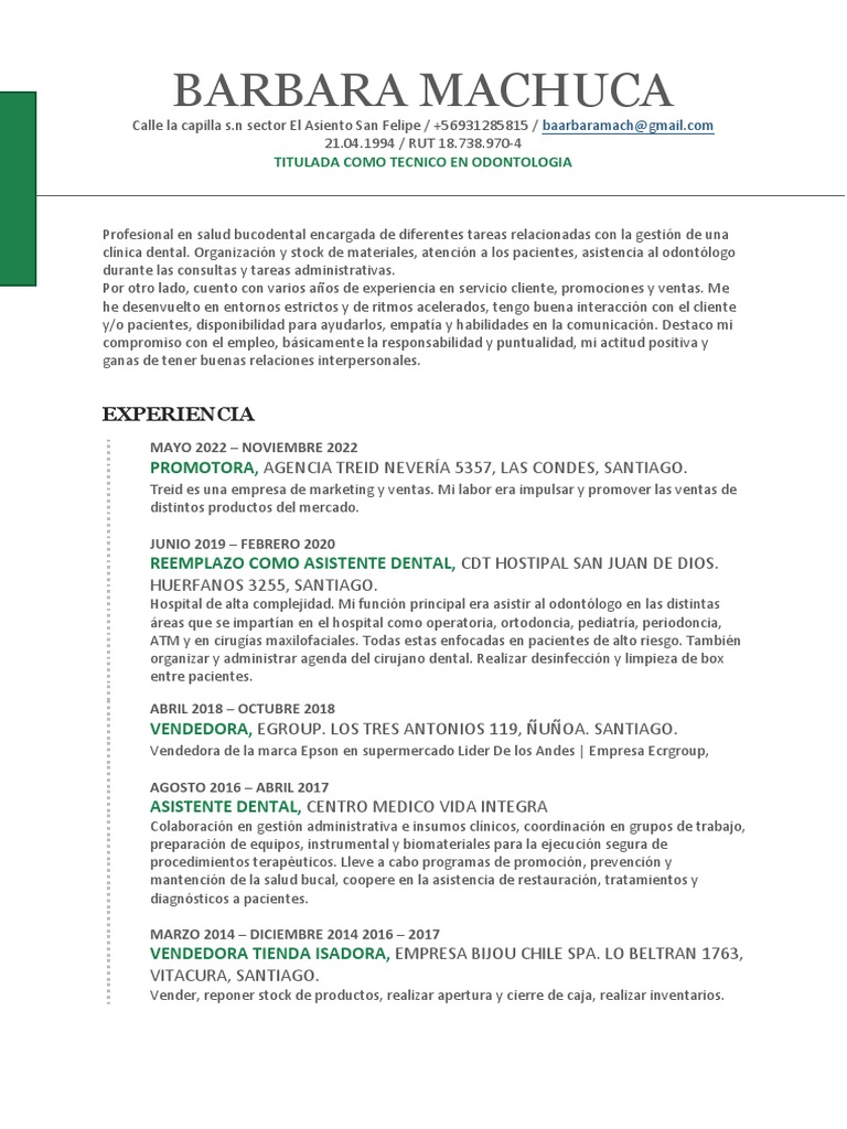 CV Barbara Machuca PDF | PDF