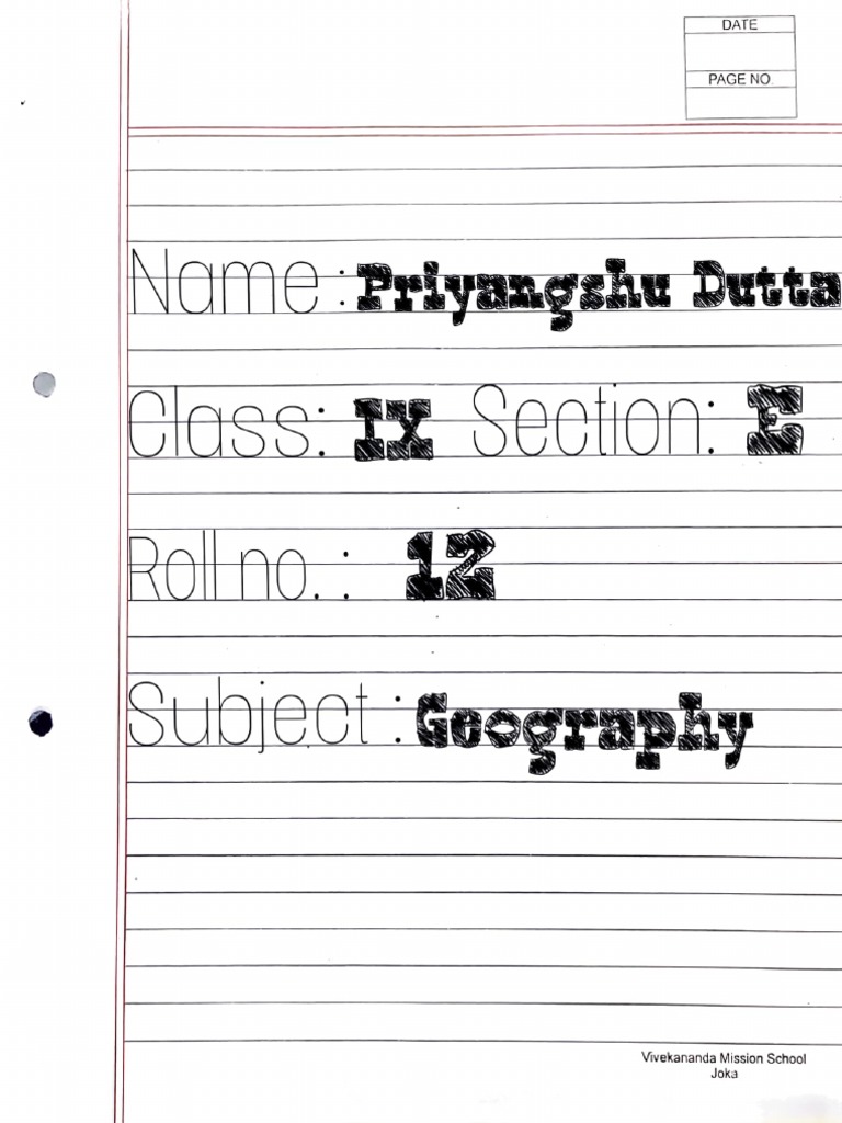 Geography Project Class 9-10 | PDF