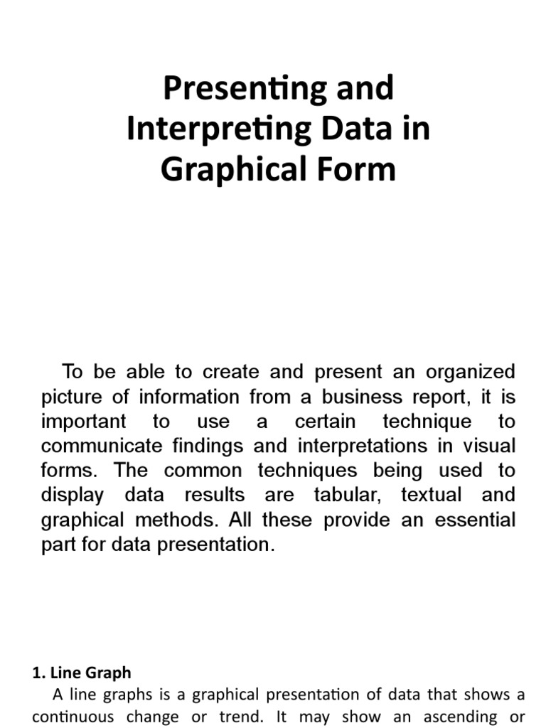 Presenting and Interpreting Data in Graphical Form | PDF | Chart | Infographics