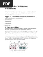 Expansion Joints vs Contraction Joints vs Construction Joints! | PDF ...