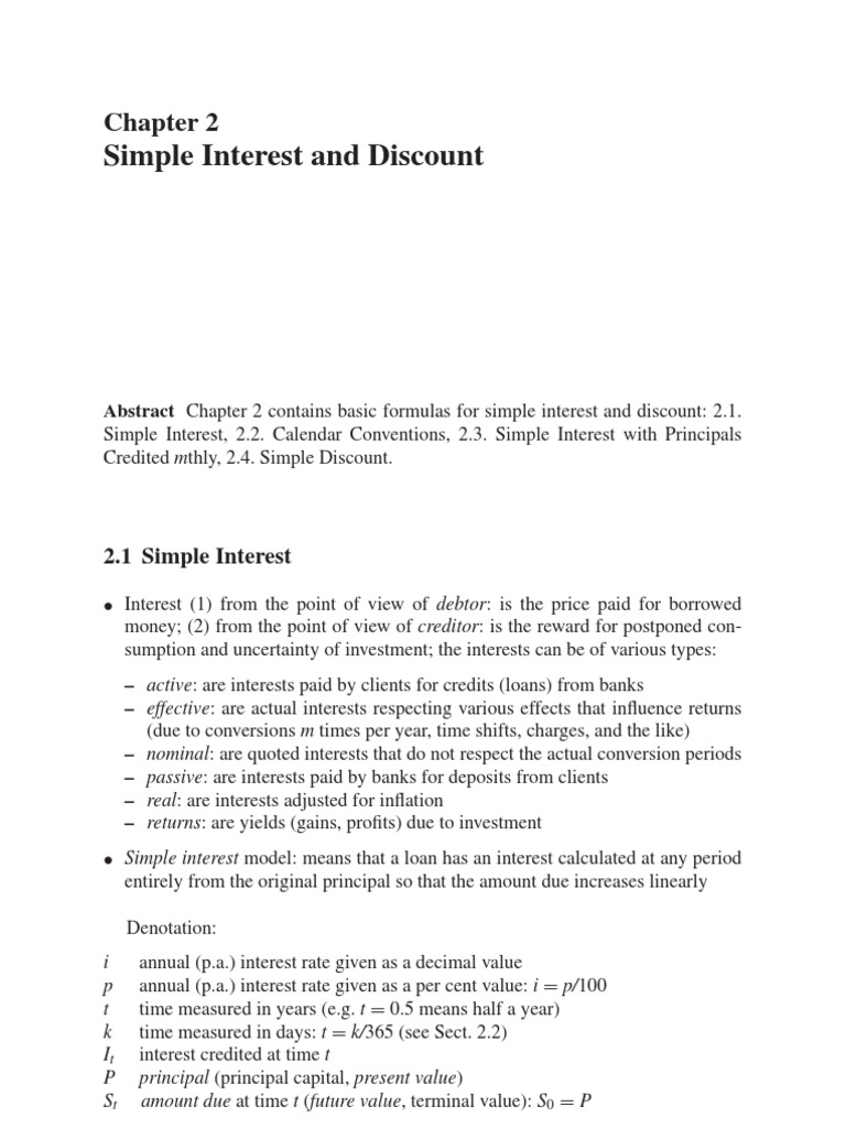 Simple Interest and Discount | PDF | Interbank Lending Market | Discounting
