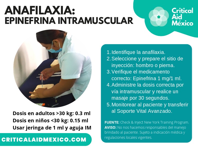 Uso de Epinefrina Im Critical Aid Mexico PDF | PDF