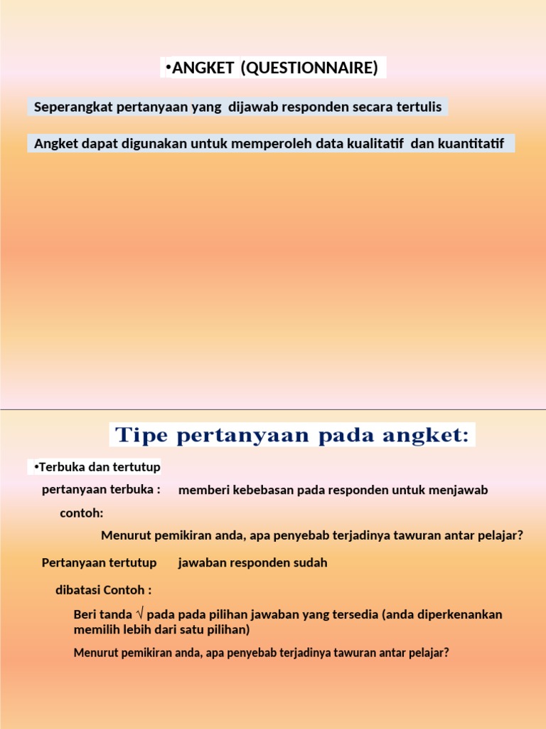 Angket Skala Bertingkat | PDF