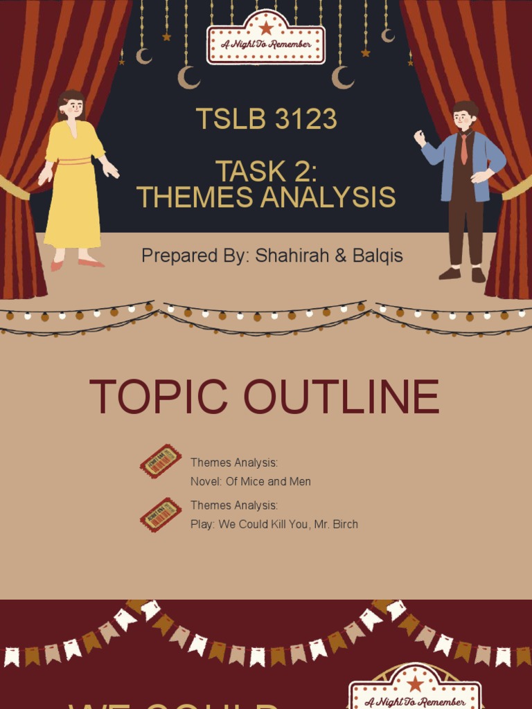 Analysis of Themes in Of Mice and Men and We Could Kill You, Mr. Birch | PDF | Narration