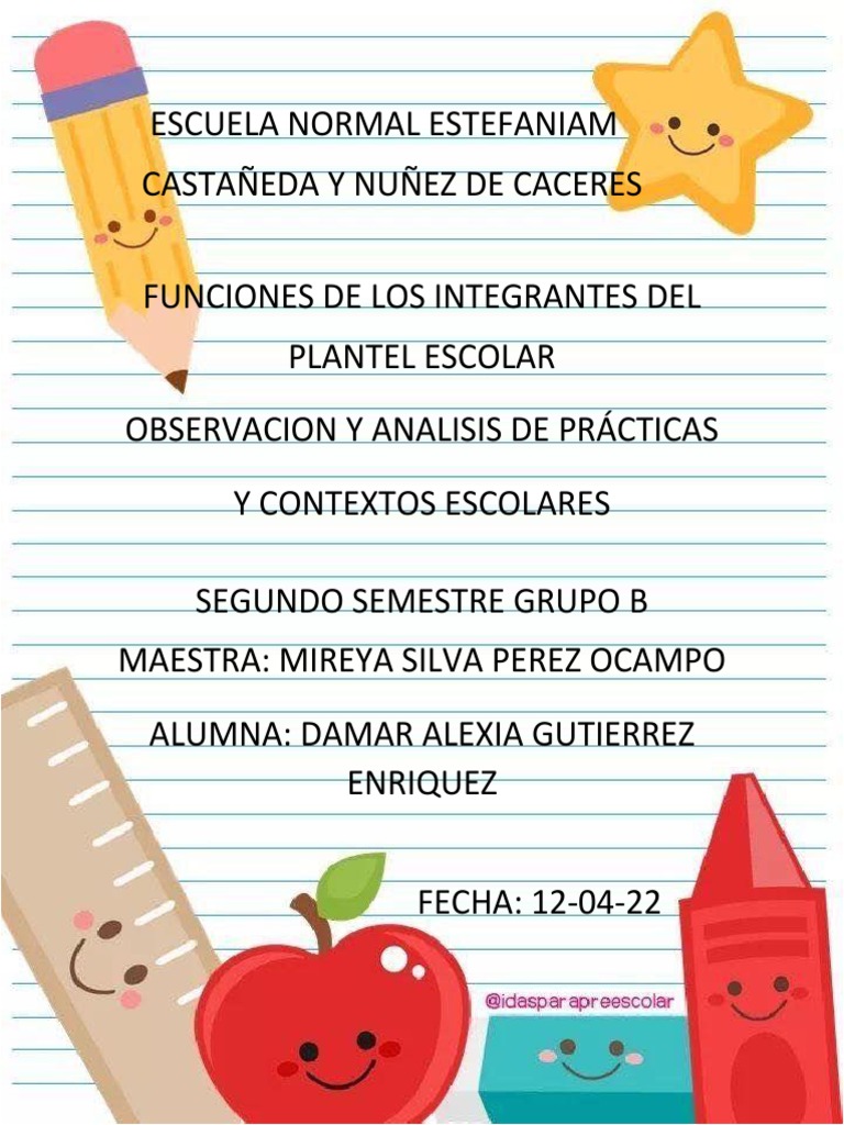Funciones Del Personal Escolar PDF | PDF