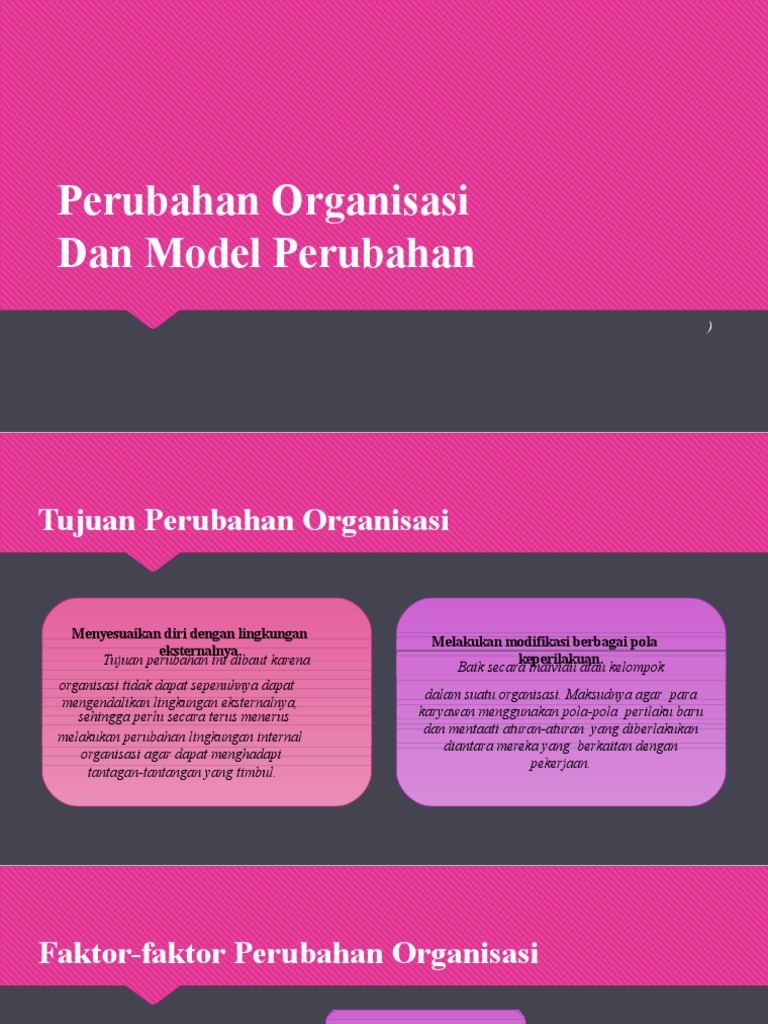 Manajemen Perubahan 06 - Model Perubahan | PDF