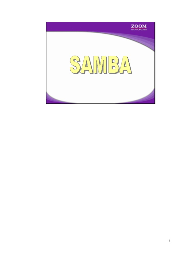Samba Pdf Data Transmission Computer Data 