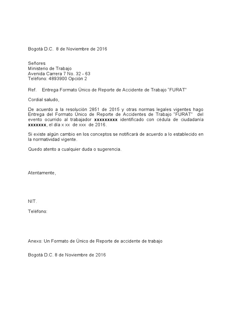 Modelo de cartas para notificación | PDF