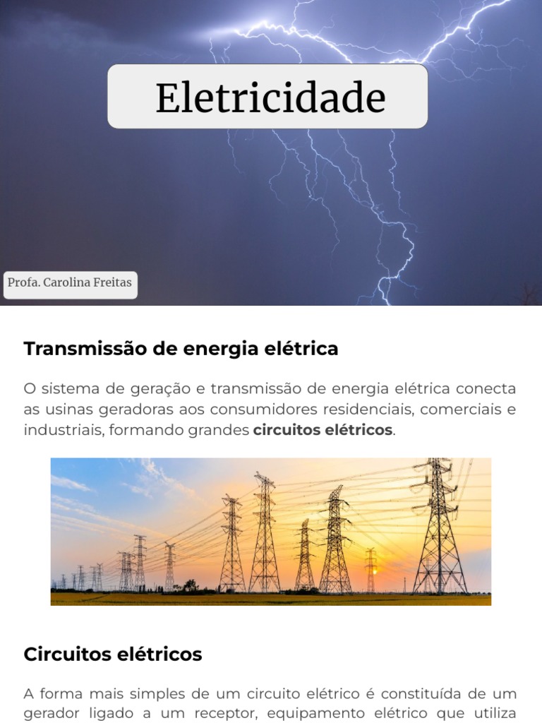 Eletricidade e Seus Efeitos PDF | PDF | Carga elétrica | Eletricidade