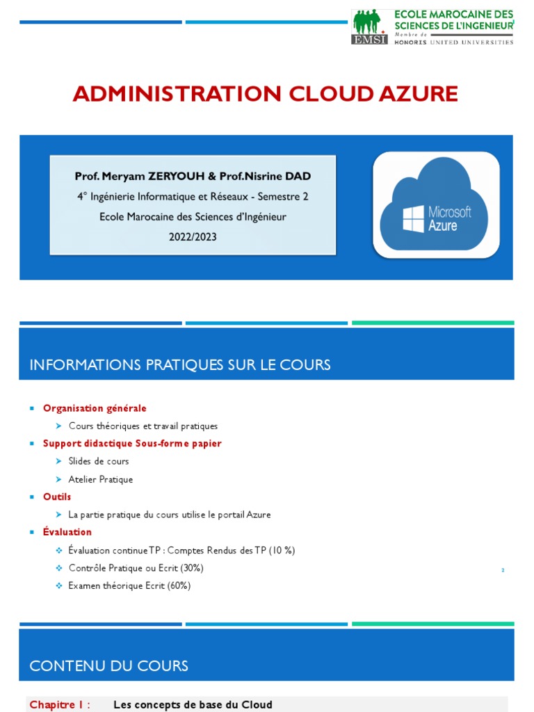 Chapitre1 AdministrationCloud | PDF | Cloud computing | Amazon Web Services