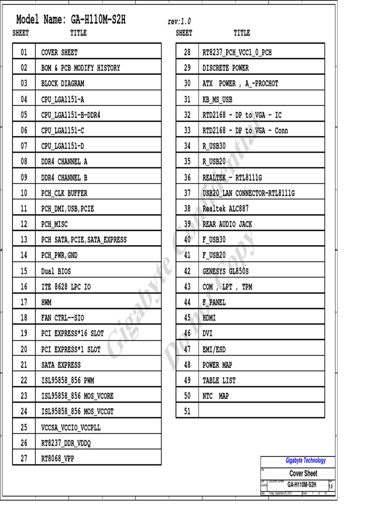 GA-H110M-S2H R10 | PDF | Computer Engineering | Electronics