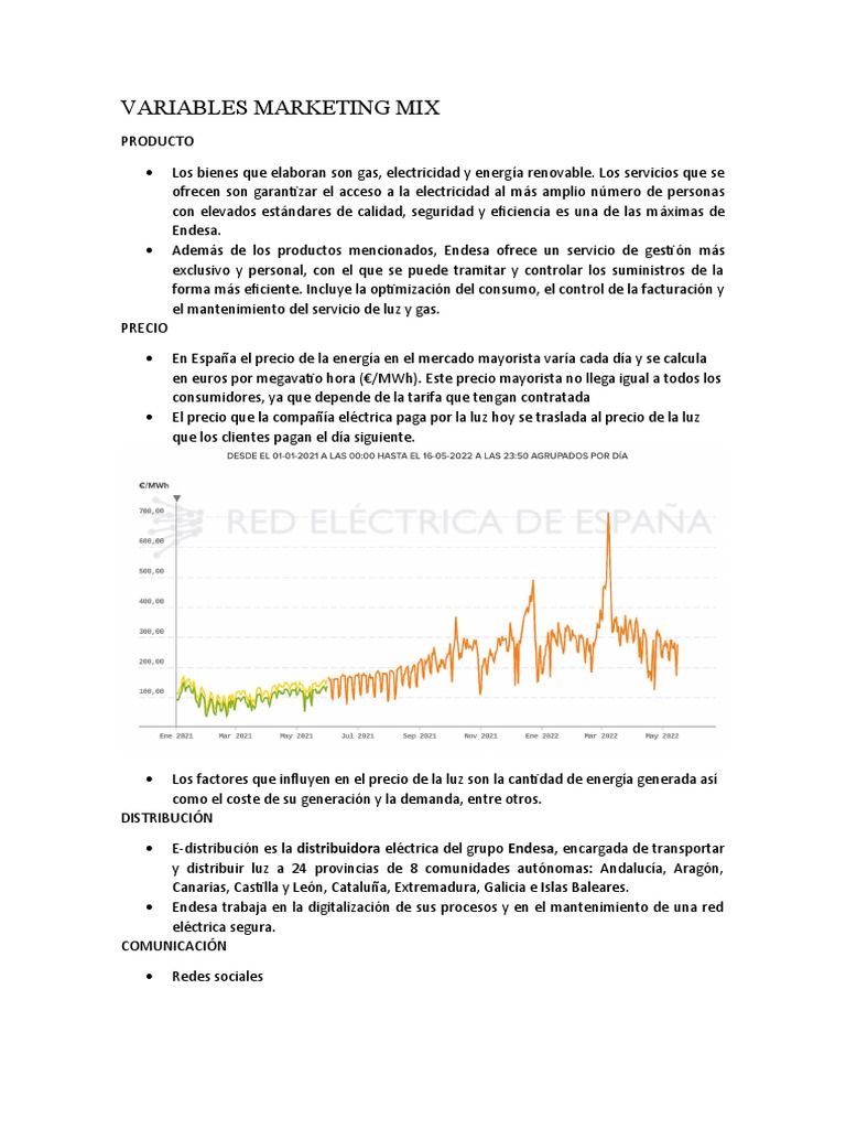 VARIABLES MARKETING MIX - Word | PDF | Marketing | Economias