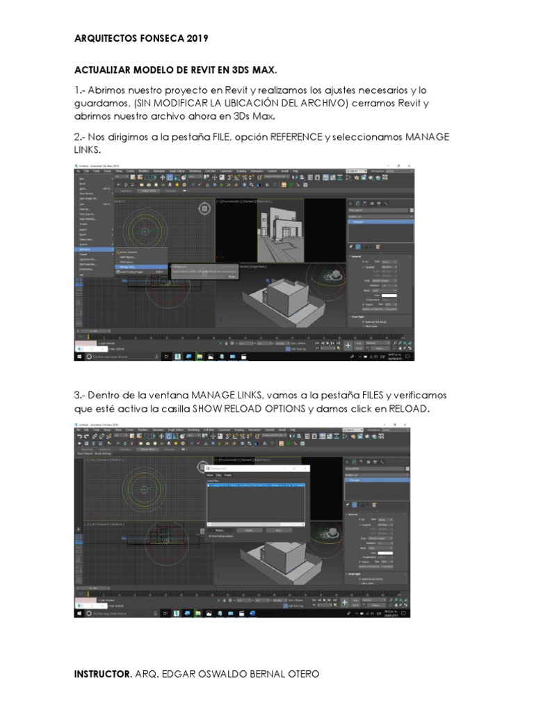 Actualizar Modelo de Revit en 3DS Max PDF | PDF