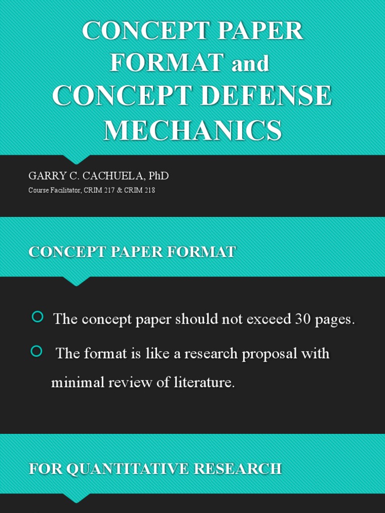 CRIM 217 - Concept Paper Format Mechanics | PDF | Methodology ...