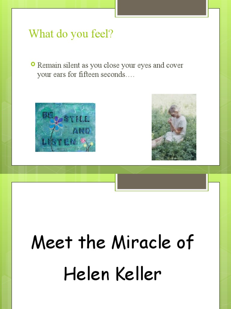 Helen Keller Introduction PPT Kaminicki | PDF