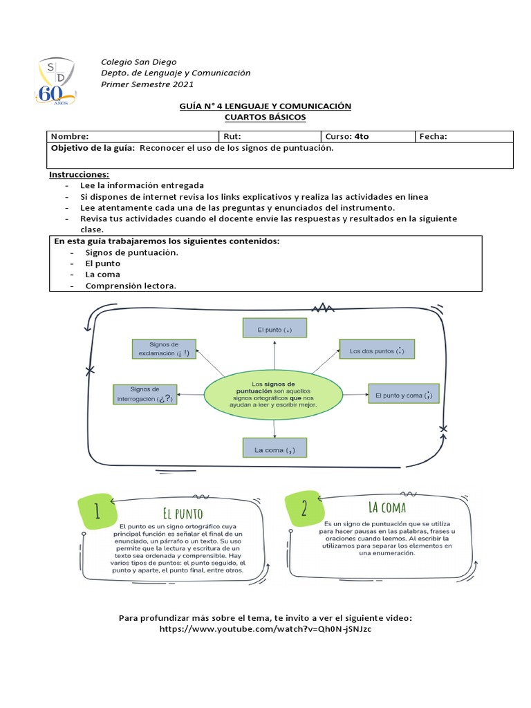 Guía N°4 Leng 4° PDF | PDF | Cumpleaños