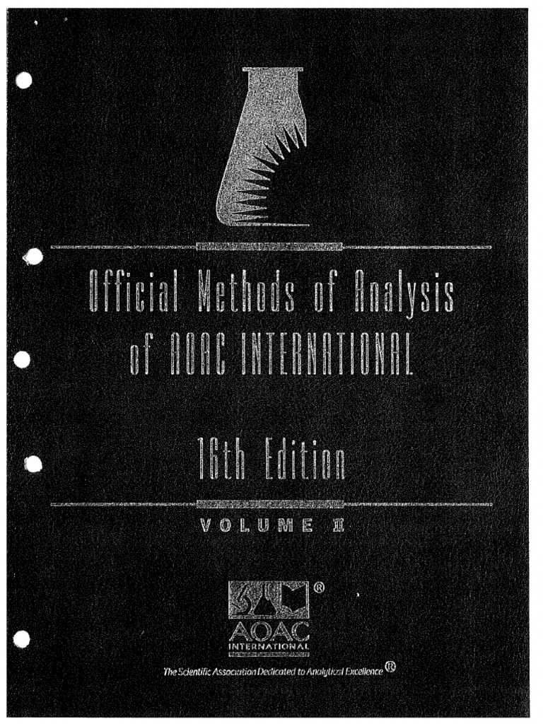 Official Methods Of Analysis Aoac Pdf
