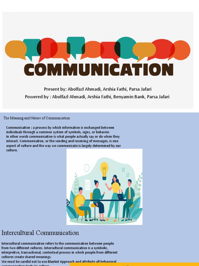 Role of Communication | PDF | Communication | Nonverbal Communication