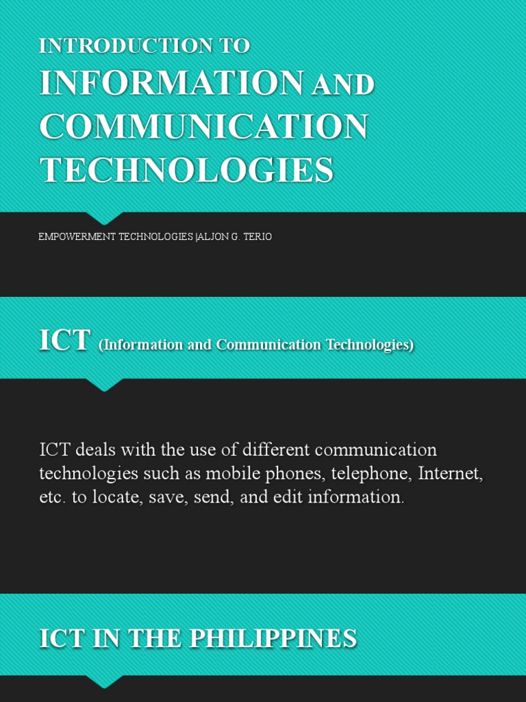 Empowerment Technologies Lesson 1 Introduction To ICT | PDF | World ...
