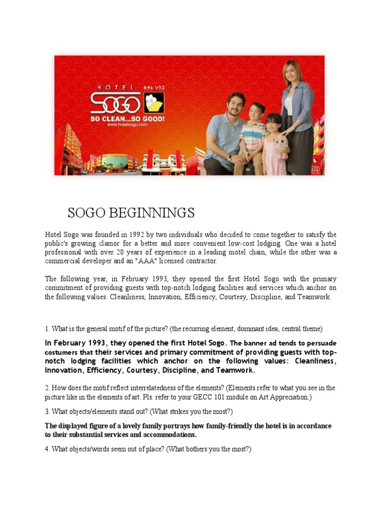 Sogo Beginnings | PDF | Advertising | Communication