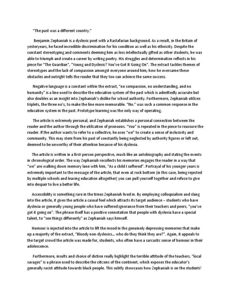 Young and Dyslexic Analysis | PDF | Dyslexia | Behavioural Sciences