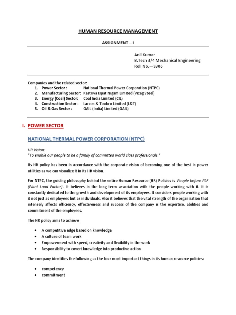 HRM Assignment | PDF | Human Resource Management | Human Resources