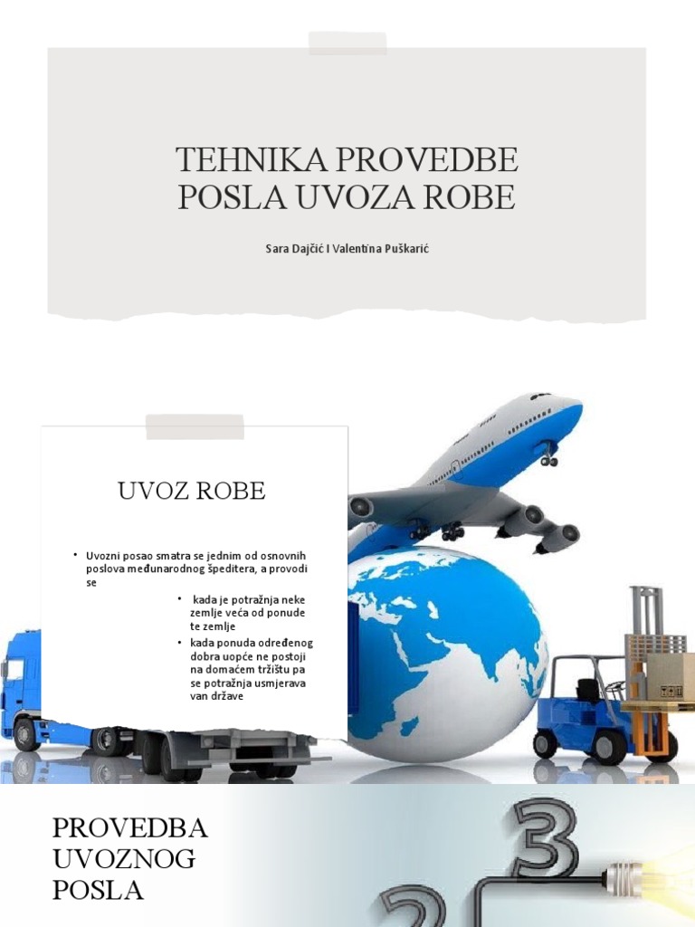 Tehnika Provedbe Posla Uvoza Robe | PDF