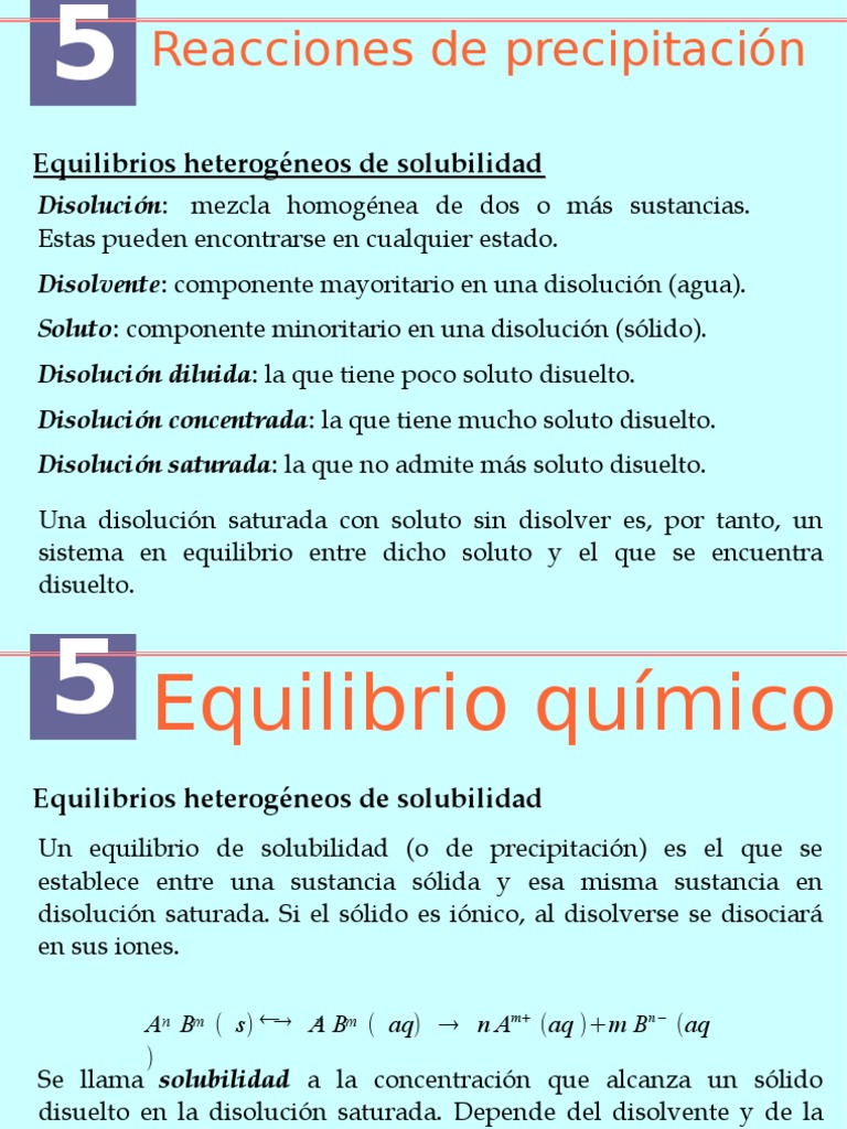Equilibrio Solubilidad | PDF | Solubilidad | Equilibrio químico