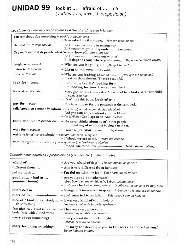 Verbs-Adj Prep PDF | PDF