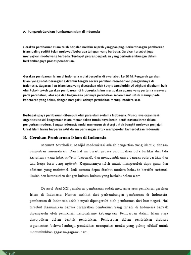 Gerakan Pembaharuan Di Indonesia | PDF