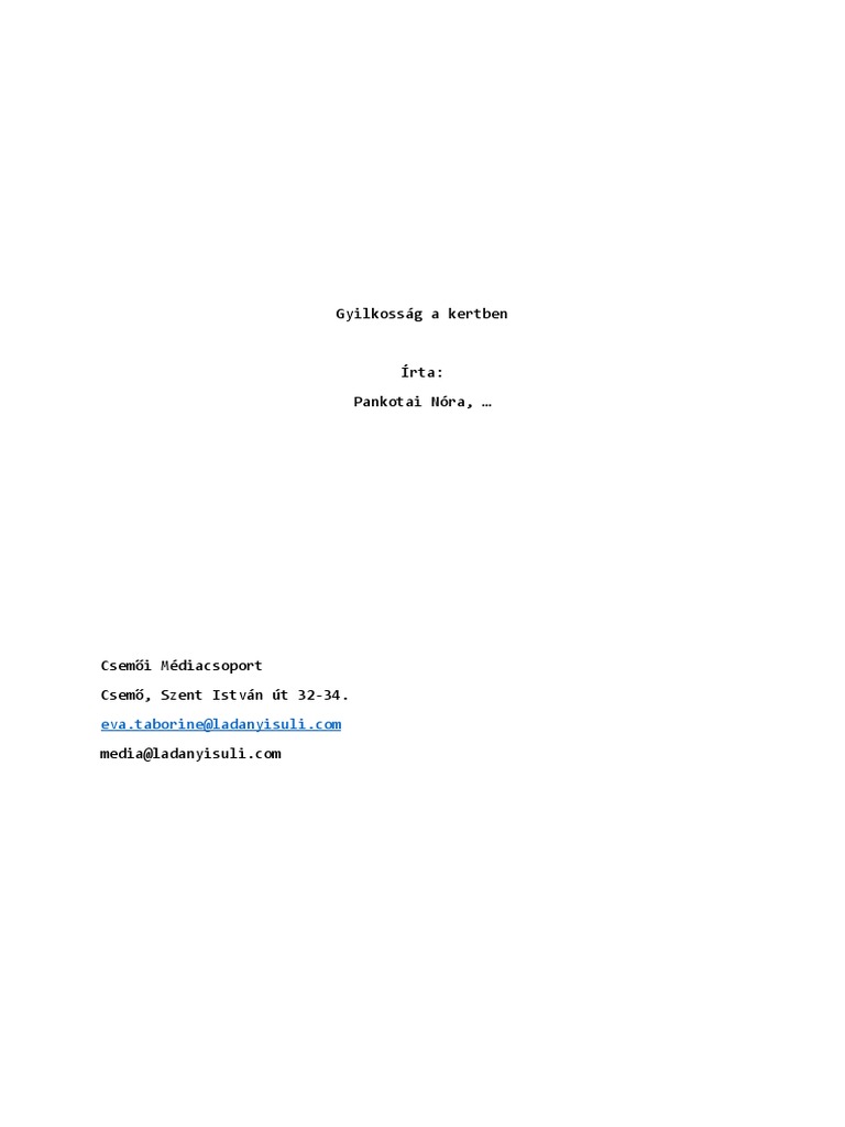 Gyilkosság A Kertben Pdf