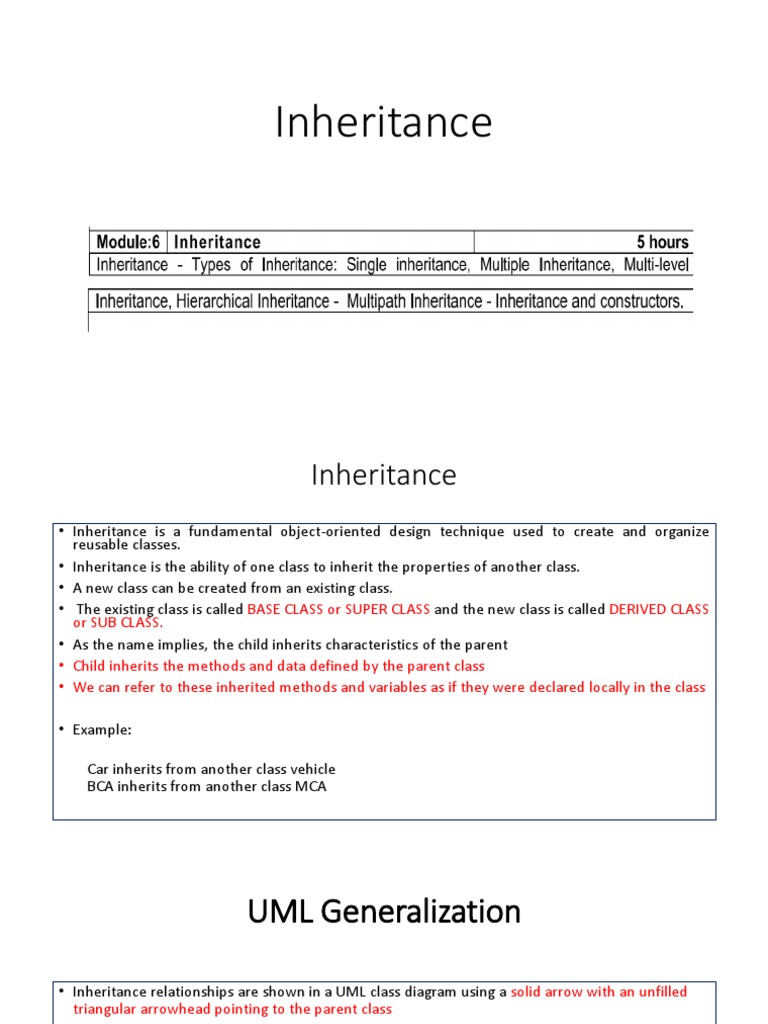 Module6 Lect123456 Pdf Class Computer Programming Inheritance Object Oriented 9414