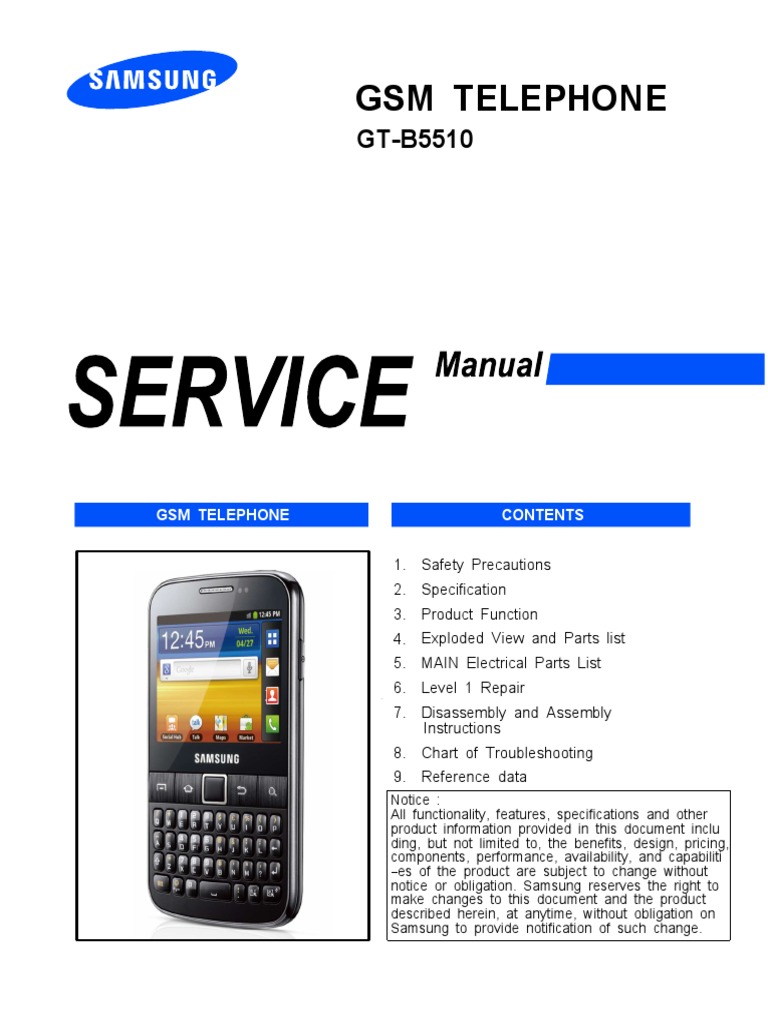Samsung gt-b5510 | PDF