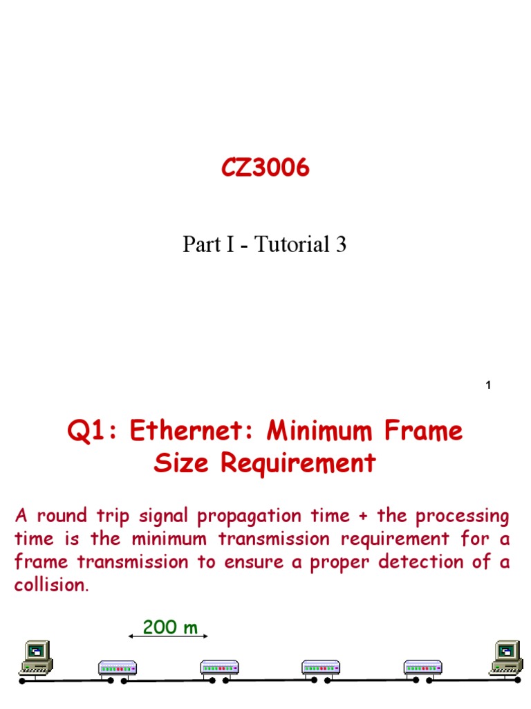 Part 1-Tutorial 3-Answers | PDF | Network Protocols | Physical Layer Protocols