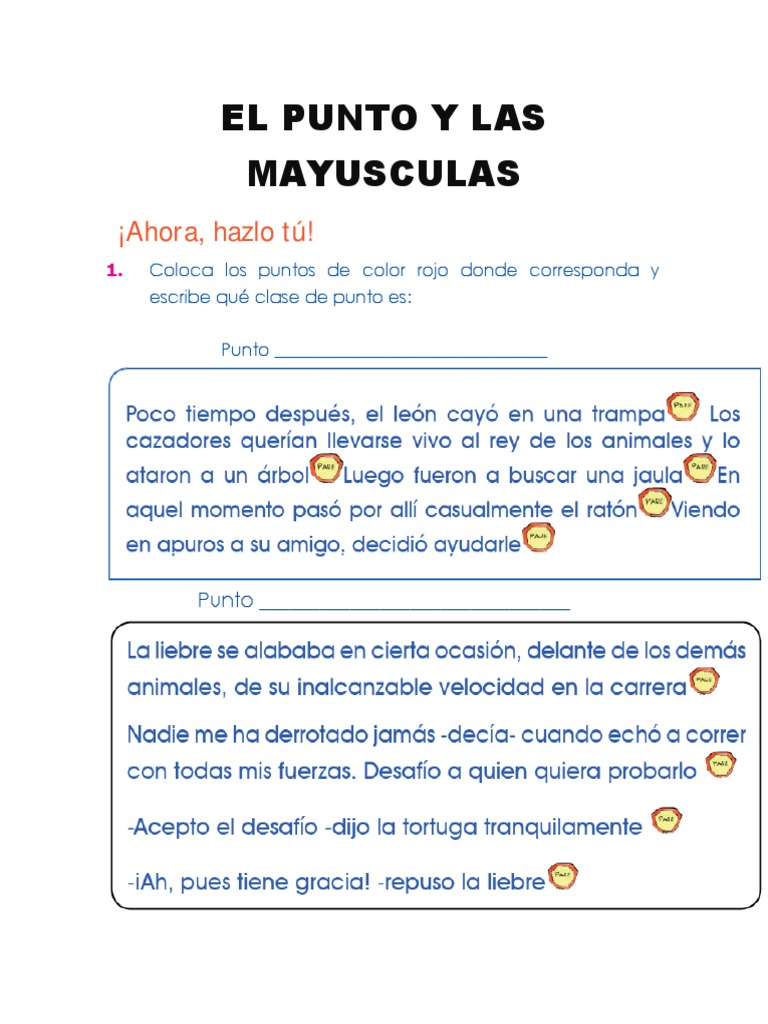 El Punto y Las Mayusculas | PDF