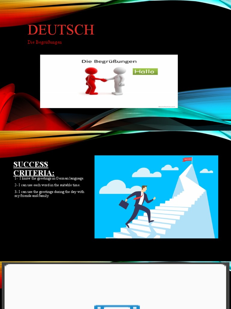 Deutsch: Die Begrüßungen | PDF