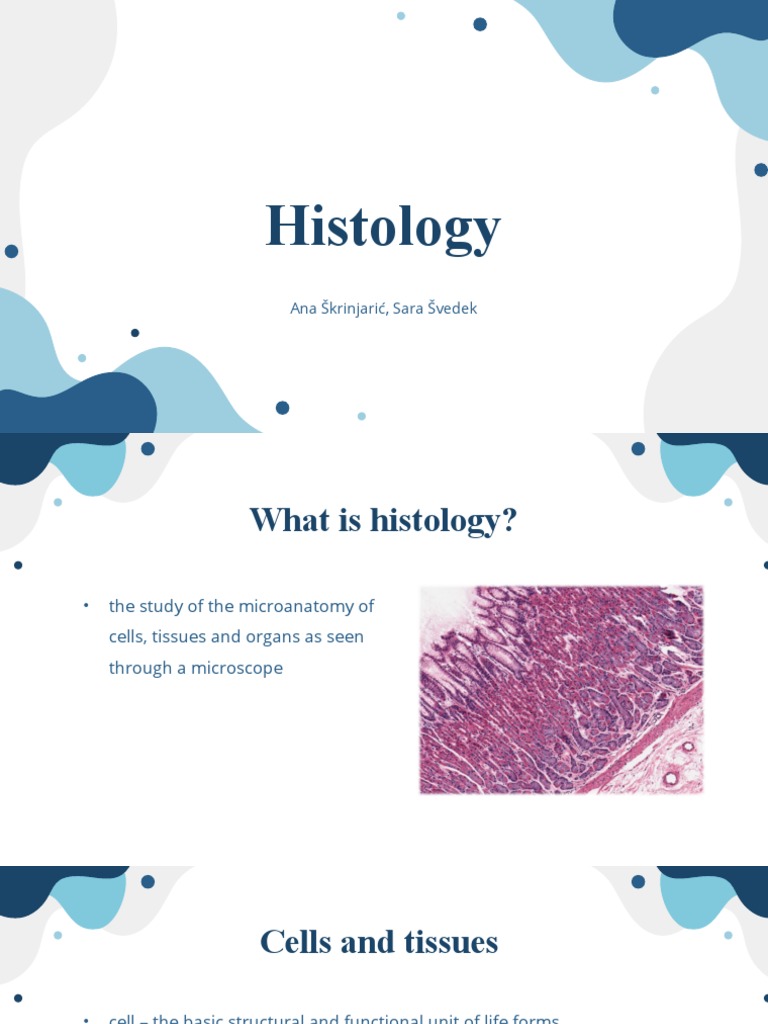 An Introduction to Histology: The Microscopic Study of Cells and ...