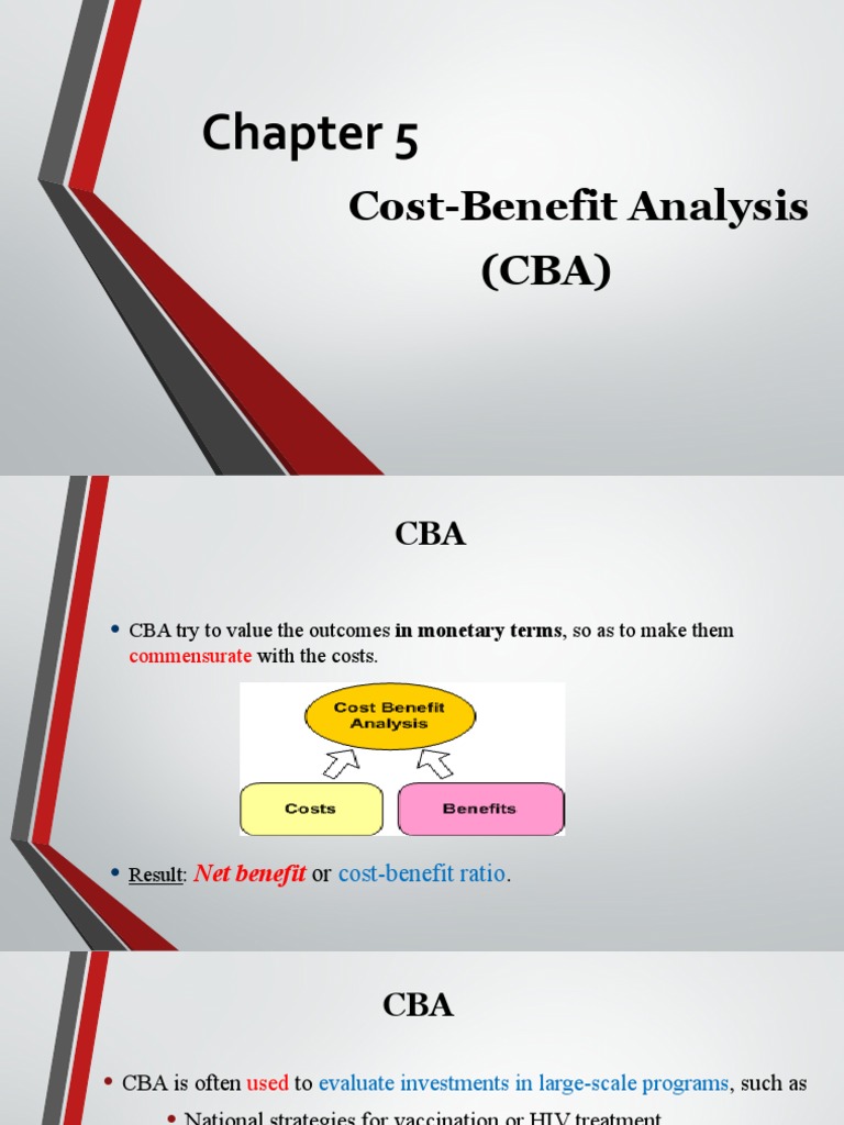 Chapter 5 Cost-Benefit Analysis (CBA) | PDF | Cost–Benefit Analysis | Risk