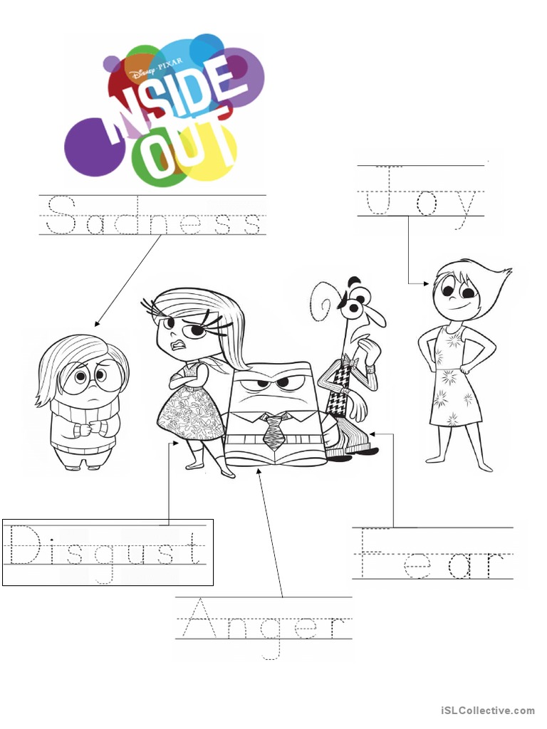 INSIDE OUT Colour in and Trace | PDF INSIDE OUT Colour in and Trace | PDF