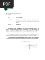 08 BSP Circular No. 1160 - Financial Products and Services Consumer ...