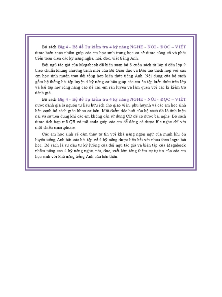 Big 4 Bo de Tu Kiem TR Ta 9 Tap 2 | PDF