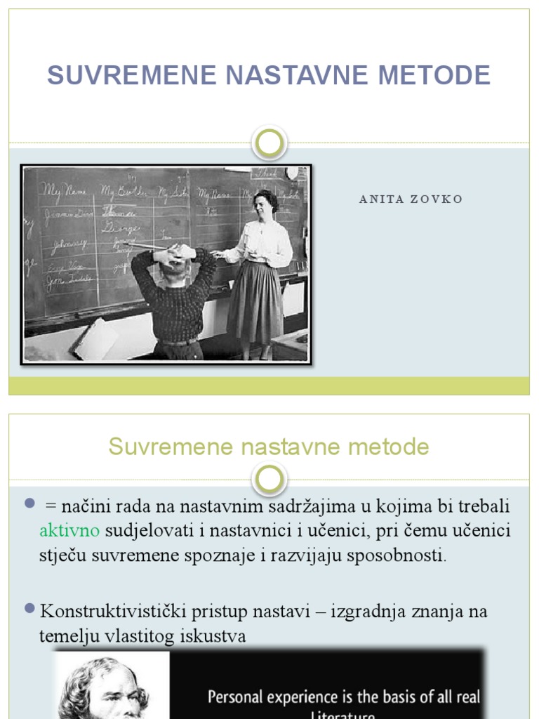 Suvremene Nastavne Metode | PDF