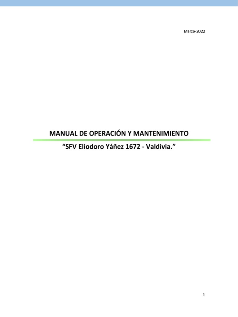Manual de Operacion y Mantenimiento | PDF | Fotovoltaica | Entorno natural